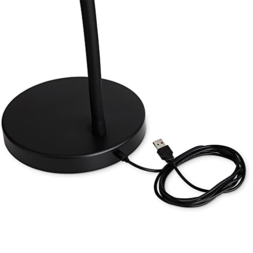 Reliable UberLight Flex 4200TL Task Light – LED Portable Desk Light with Round Base, USB Connection, 26.5” Flexible Gooseneck, 270° Rotational Head, and up to 60,000 Hours of Use (Black)