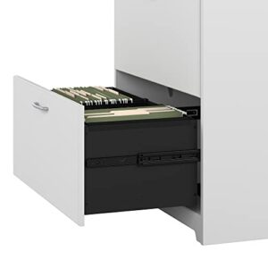 Bush Furniture Cabot 2 Drawer Lateral File Cabinet, White