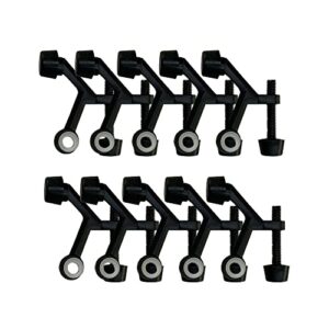 design house 189068 standard hinge pin door stop, 10-pack, matte black, 10 piece