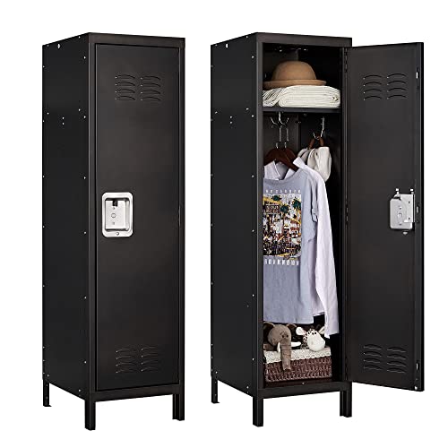 SISESOL Metal Locker Storage Cabinet Lockers for Employees Metal Locker Shelf Home Office Storage Cabinets Coat Lockers Narrow Cabinet 55" Standing Cabinet Organizer Steel File Cabinet