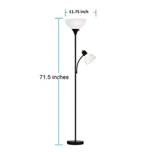 THOVAS Floor Lamp Free Stand Floor Lamp 3-Way 150W Main Uplight and Adjustable Reading Light for Living Room/Office/Bedroom by ONEXT