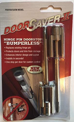 Door Saver II Hinge Pin Door Stop 2-Pack in Satin Nickel Finish