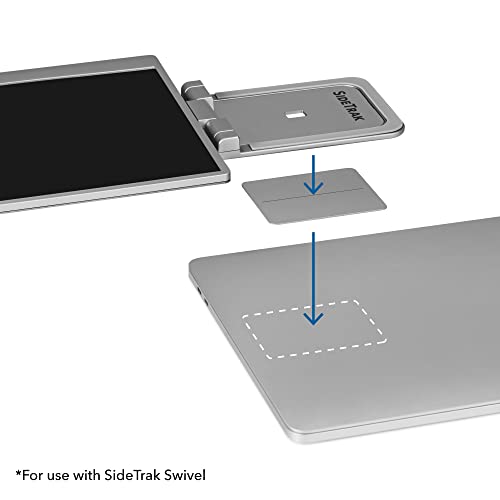 SideTrak Swivel Metal Plates for Laptop | Add On/Replacement Plates Only | Includes 2 Metal Plates (Light Silver)