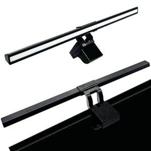 monitor light bar, monitor lights usb powered led computer light, 3 switchable light modes, dimmable monitor lamp, computer monitor light for desk/office/home, black