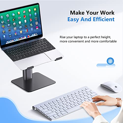 Shmyby Laptop Stand, Ergonomic Aluminum Laptop Stand for Desk, Adjustable Laptop Riser Compatible with MacBook, Air, Pro, Dell XPS, HP, Xiaomi, Samsung, and Other 10-17 inches laptops