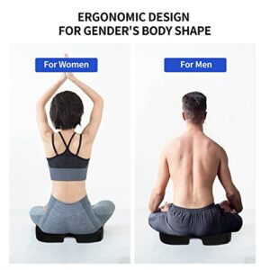 Gel Enhanced Seat Cushion - Memory Foam Chair Pillow with Cooling Gel for Sciatica Coccyx Back & Tailbone Pain Relief - Office Chair Car Seat Cushion