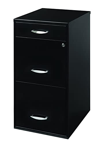 AVSAN Home Office Cabinet 18" D 3-Drawer Organizer Vertical File Cabinet for SOHO, Black