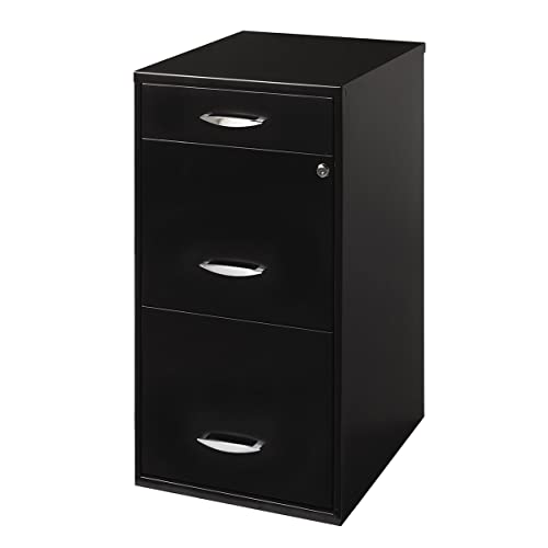 AVSAN Home Office Cabinet 18" D 3-Drawer Organizer Vertical File Cabinet for SOHO, Black