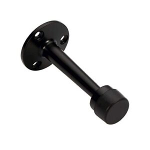 alzassbg 10 pack black door stopper, wall mount door holder heavy duty solid door stopper with rubber bumper al9021mb