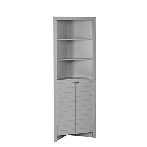 RiverRidge Madison Tall Corner Cabinet-Gray, No Size, Grey