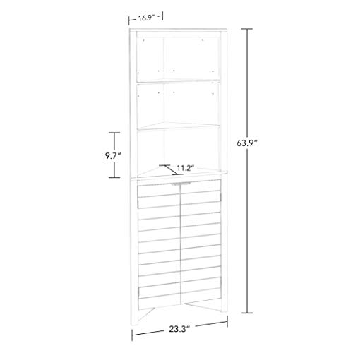 RiverRidge Madison Tall Corner Cabinet-Gray, No Size, Grey