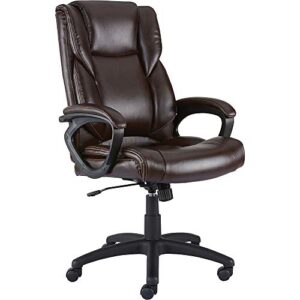 staples 2554454 kelburne luxura office chair brown