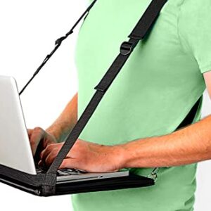 Office Up Laptop Harness, Standing Desk, Mobile Walking Laptop Carrier, Adjustable Desk and Portable Laptop Stand, Hands Free Wearable Desk for Laptop (16") or Notebook…