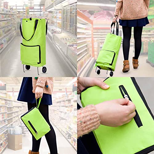 xiaoguozi Foldable Shopping Cart Portable Shopping Bag Stair Climbing Grocery Cart with Wheels Removable Bag Waterproof Large Capacity Utility Cart