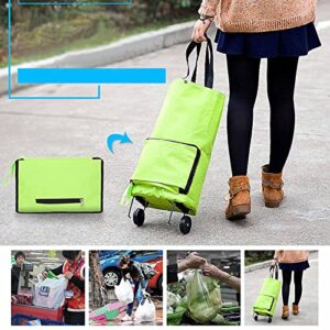 xiaoguozi Foldable Shopping Cart Portable Shopping Bag Stair Climbing Grocery Cart with Wheels Removable Bag Waterproof Large Capacity Utility Cart