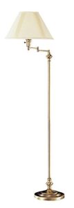 cal lighting bo-314-ab transitional swing arm floor lamp, antique bronze