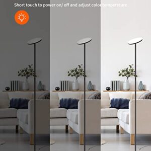 OYU LED Floor Lamp, LED Torchiere Floor Lamp, Lamp That Lights Up Whole Room, Bright Floor Lamp 30W/2500LM, 3000K-6500K with Night Light Mode & Touch Control, LED Floor Lamps for Living Room, Bedroom