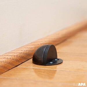 Ilyapa Contemporary Half Dome Heavy Duty Floor Mounted Door Stop with Rubber Bumper - Oil Rubbed Bronze 5 Pack