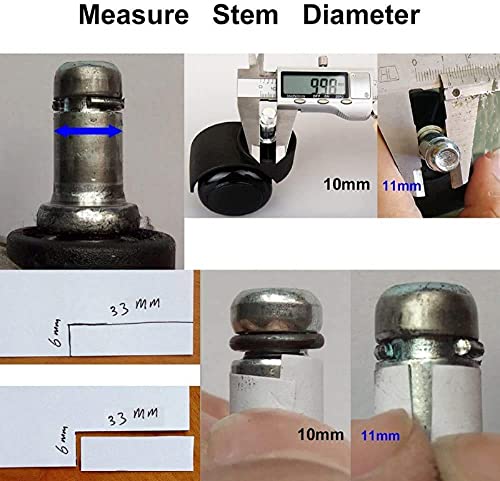 AAGUT 2" Swivel Caster Wheel Replacement Stem 10mm for Office Chair Furniture Accessories 5 Pack,Chair Caster Wheels