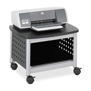 Safco Products Scoot Underdesk Printer Stand 1855BL, Black, Powder Coat Finish, Swivel Wheels for Mobility