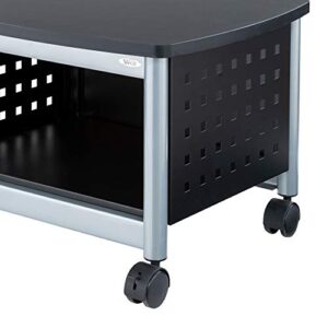 Safco Products Scoot Underdesk Printer Stand 1855BL, Black, Powder Coat Finish, Swivel Wheels for Mobility