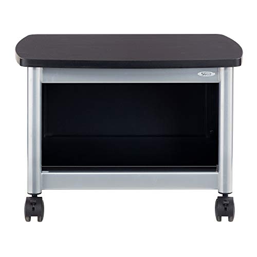 Safco Products Scoot Underdesk Printer Stand 1855BL, Black, Powder Coat Finish, Swivel Wheels for Mobility