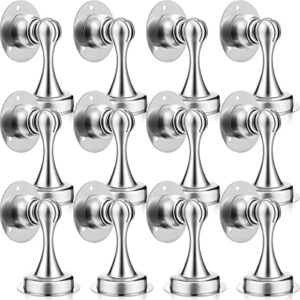 12 pieces magnetic door stoppers magnetic door stops stainless steel door catch door holder no drilling with double sided adhesive tape screws for stronger wall floor mount