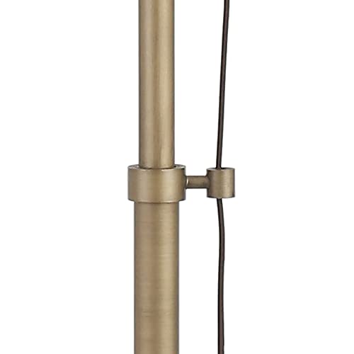 Henn&Hart Pulley System Floor Lamp with Metal Shade in Antique Brass/Antique Brass, Floor Lamp for Home Office, Bedroom, Living Room