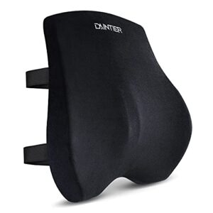 daintier back cushion,lumbar support cushion pillow,100% memory foam car cushion, office chair cushion for back pain relief, ideal back support for car seat, gaming chair，wheelchair…