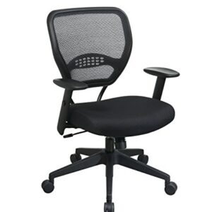 SPACE Air Grid Mid-Back Swivel Chair, Black, 20-1/2 x 19-1/2 x 42h