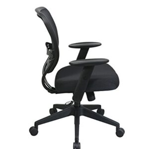 SPACE Air Grid Mid-Back Swivel Chair, Black, 20-1/2 x 19-1/2 x 42h