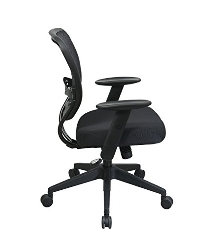 SPACE Air Grid Mid-Back Swivel Chair, Black, 20-1/2 x 19-1/2 x 42h