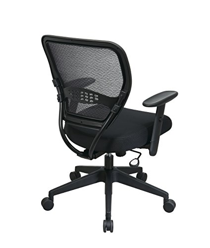 SPACE Air Grid Mid-Back Swivel Chair, Black, 20-1/2 x 19-1/2 x 42h