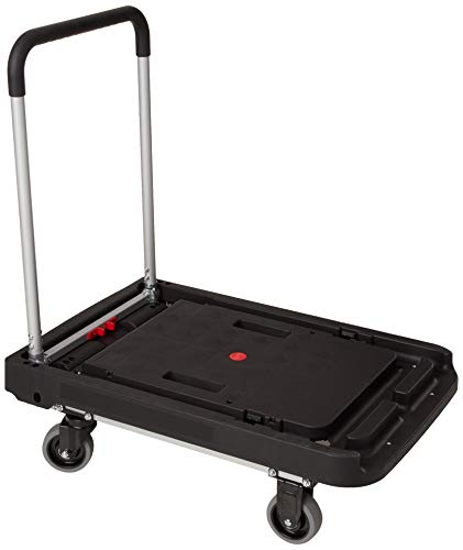 Magna Cart Flatform FFXL 500 lb Capacity Four Wheel Folding Platform Truck, Black and Aluminum