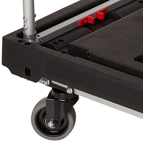 Magna Cart Flatform FFXL 500 lb Capacity Four Wheel Folding Platform Truck, Black and Aluminum