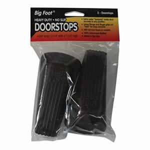 MASTER MANUFACTURING Rubber Door Stop - Big Heavy Duty Bottom Wedge Rubber Door Stopper College Dorm Room Essentials, Security Classroom Must Haves, Hold Open Lock Door Extra Large Door Jam (Brown) 4-3/4" x 2-1/4" x 1-1/4" (2 Pack)