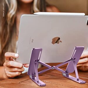 i-Blason Cosmo Laptop Stand, Adjustable Portable Computer Stand Aluminum Alloy Laptop Riser Holder with Multi-Angle Stand Compatible with MacBook Pro/MacBook Air, 7-17.3" Laptops & Tablets (Purple)