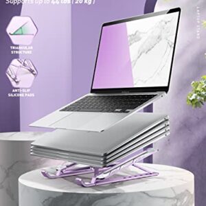 i-Blason Cosmo Laptop Stand, Adjustable Portable Computer Stand Aluminum Alloy Laptop Riser Holder with Multi-Angle Stand Compatible with MacBook Pro/MacBook Air, 7-17.3" Laptops & Tablets (Purple)