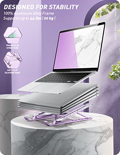 i-Blason Cosmo Laptop Stand, Adjustable Portable Computer Stand Aluminum Alloy Laptop Riser Holder with Multi-Angle Stand Compatible with MacBook Pro/MacBook Air, 7-17.3" Laptops & Tablets (Purple)