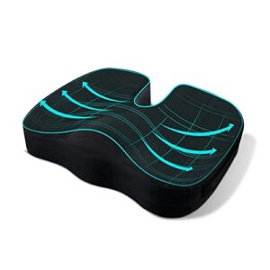 anngrowy seat cushion office chair cushion car seat cushion for back tailbone pain relief wheelchair cushions butt pillow cushion memory foam coccyx cushion for computer office chair car seat driver