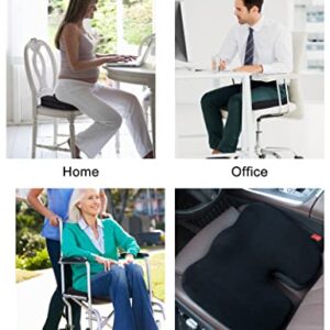 anngrowy Seat Cushion Office Chair Cushion Car Seat Cushion for Back Tailbone Pain Relief Wheelchair Cushions Butt Pillow Cushion Memory Foam Coccyx Cushion for Computer Office Chair Car Seat Driver