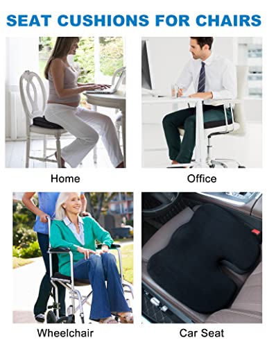 anngrowy Seat Cushion Office Chair Cushion Car Seat Cushion for Back Tailbone Pain Relief Wheelchair Cushions Butt Pillow Cushion Memory Foam Coccyx Cushion for Computer Office Chair Car Seat Driver