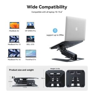 GIISSMO Laptop Stand for Desk with Pneumatic Height Adjustable, Computer Stand Holder Ergonomic Design Computer Stand for Laptop, Laptop Cooling Stand for Pro/Air Dell, HP, Lenovo More Laptops