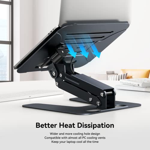 GIISSMO Laptop Stand for Desk with Pneumatic Height Adjustable, Computer Stand Holder Ergonomic Design Computer Stand for Laptop, Laptop Cooling Stand for Pro/Air Dell, HP, Lenovo More Laptops