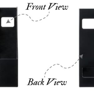 1InTheOffice Plastic Magazine File Holder, File Holder Organizer Box, 3 x 10 x 11.88, Recycled, Black, (2 Pack)