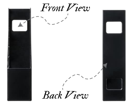 1InTheOffice Plastic Magazine File Holder, File Holder Organizer Box, 3 x 10 x 11.88, Recycled, Black, (2 Pack)