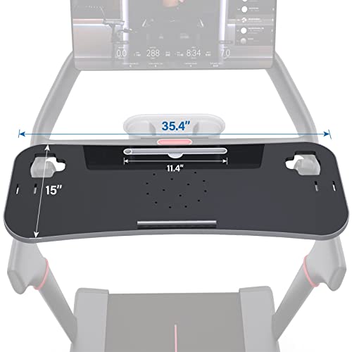 Treadmill Desk Attachment Compatible with Peloton Tread Laptop Holder Ergonomic Platform Tray with Tablet Holder Cooling Holes Laptop Stand for Treadmill Accessories Designed for New Peloton Tread