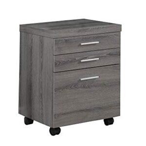 Monarch Specialties 3 Drawer File Cabinet - Filing Cabinet (Dark Taupe)