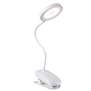 clip on light reading lamp，24 led usb book lamp with 3 color modes 3 brightness，eye protection reading clamp light for desk, bed headboard & computer (white)