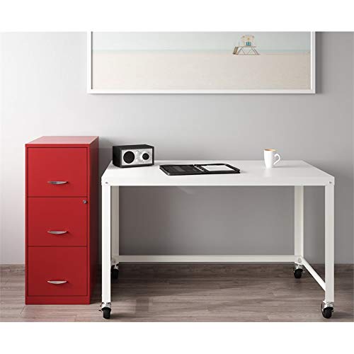 Hirsh Industries Space Solutions 3 Drawer Metal Vertical File Cabinet with Lock Lava Red